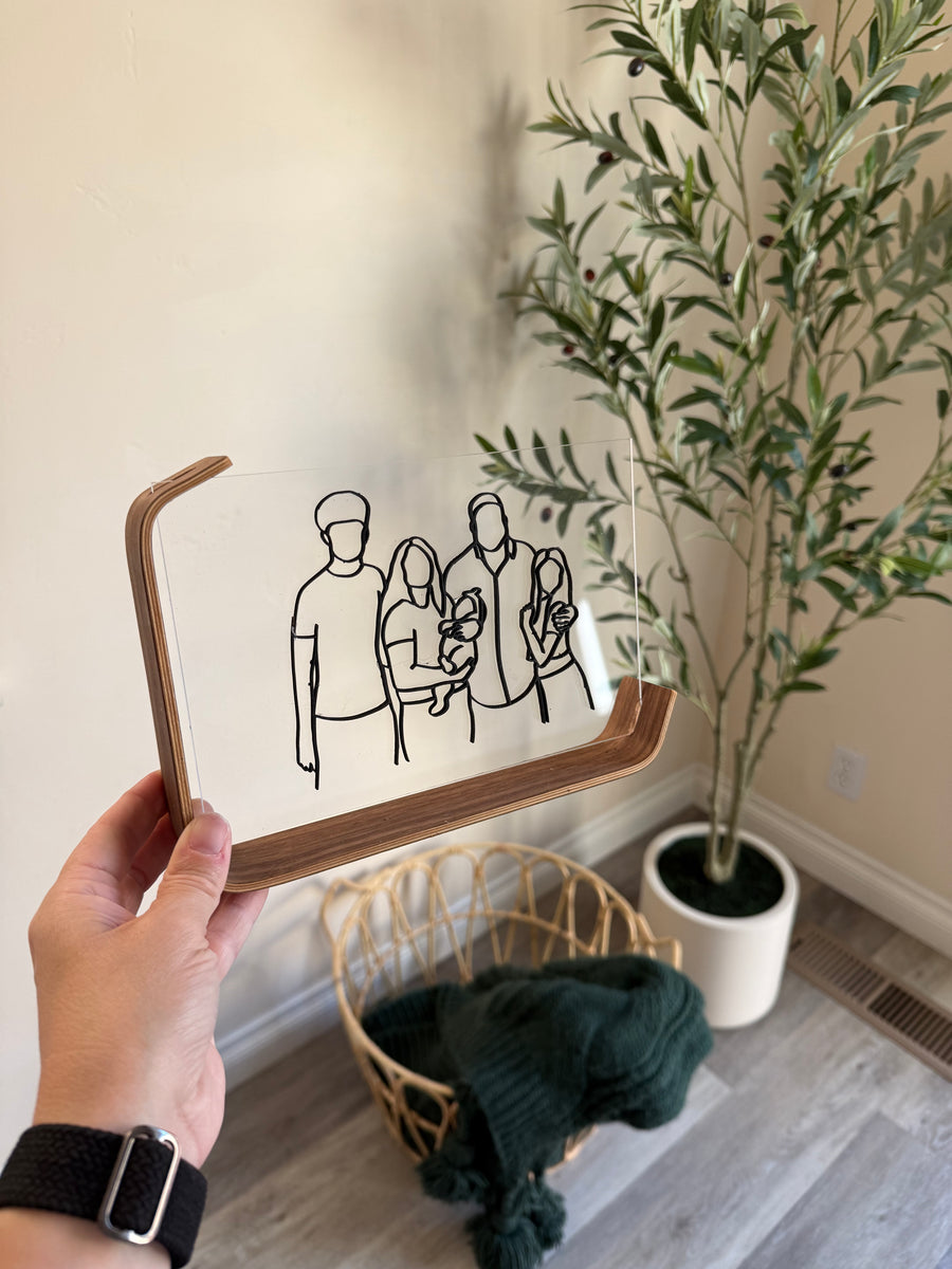Mini Line Art Floating Sign – 27willowlane